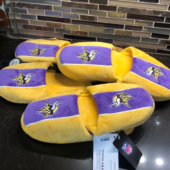 NFL | Shoes | Youth Kids Nfl Minnesota Vikings Kids Boy Girl Slippers ...